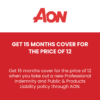 Learn more about the AON insurance policy and cover here